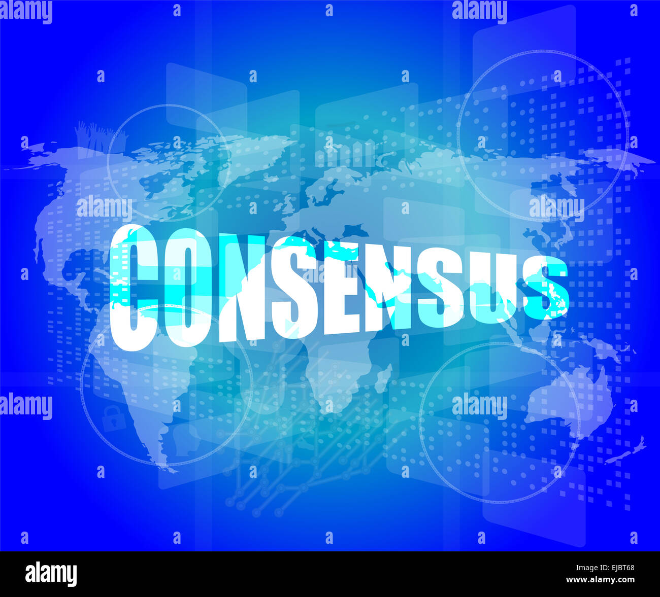 business concept: word consensus on digital touch screen Stock Photo ...