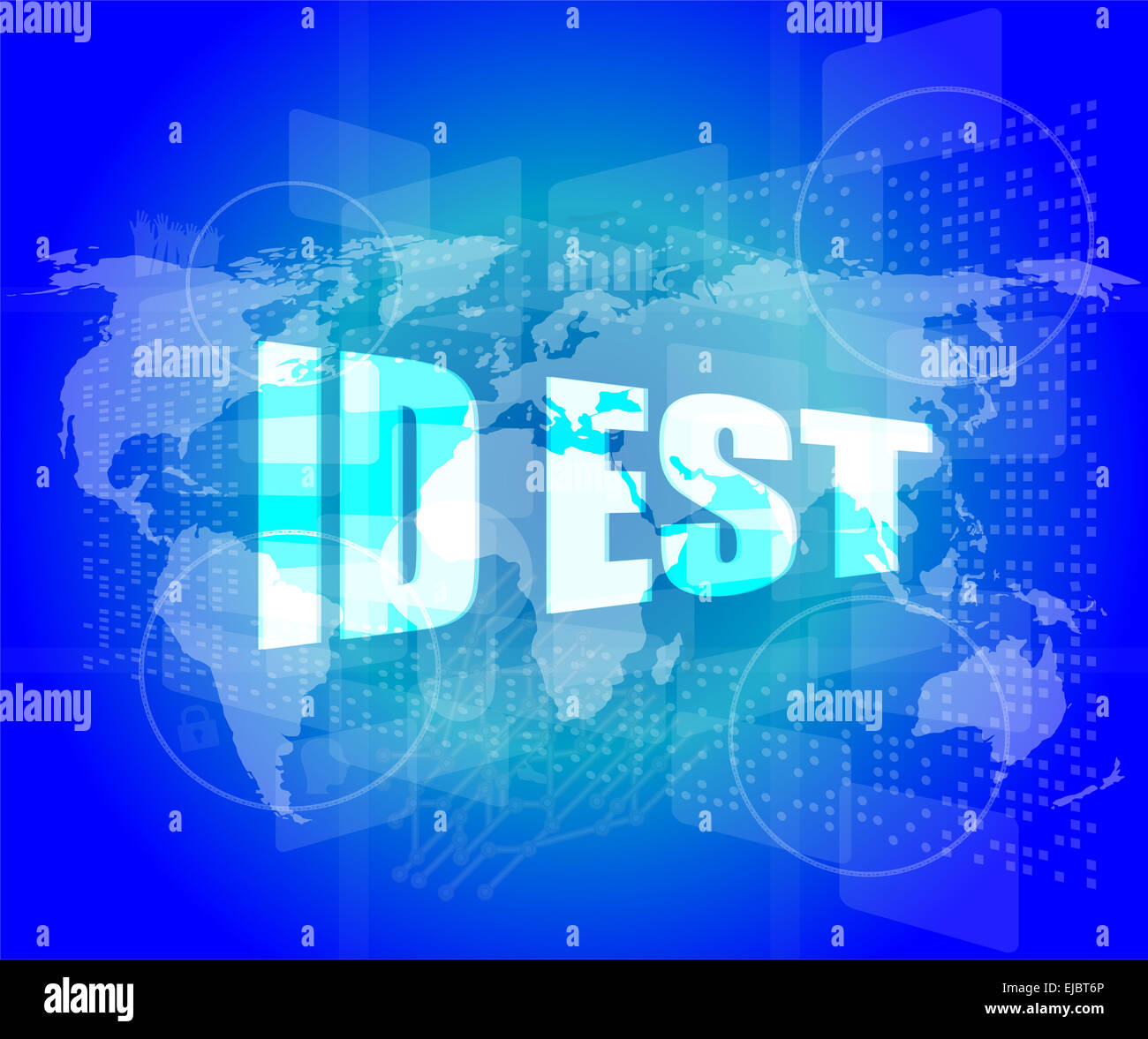 id est on digital touch screen, business concept Stock Photo - Alamy