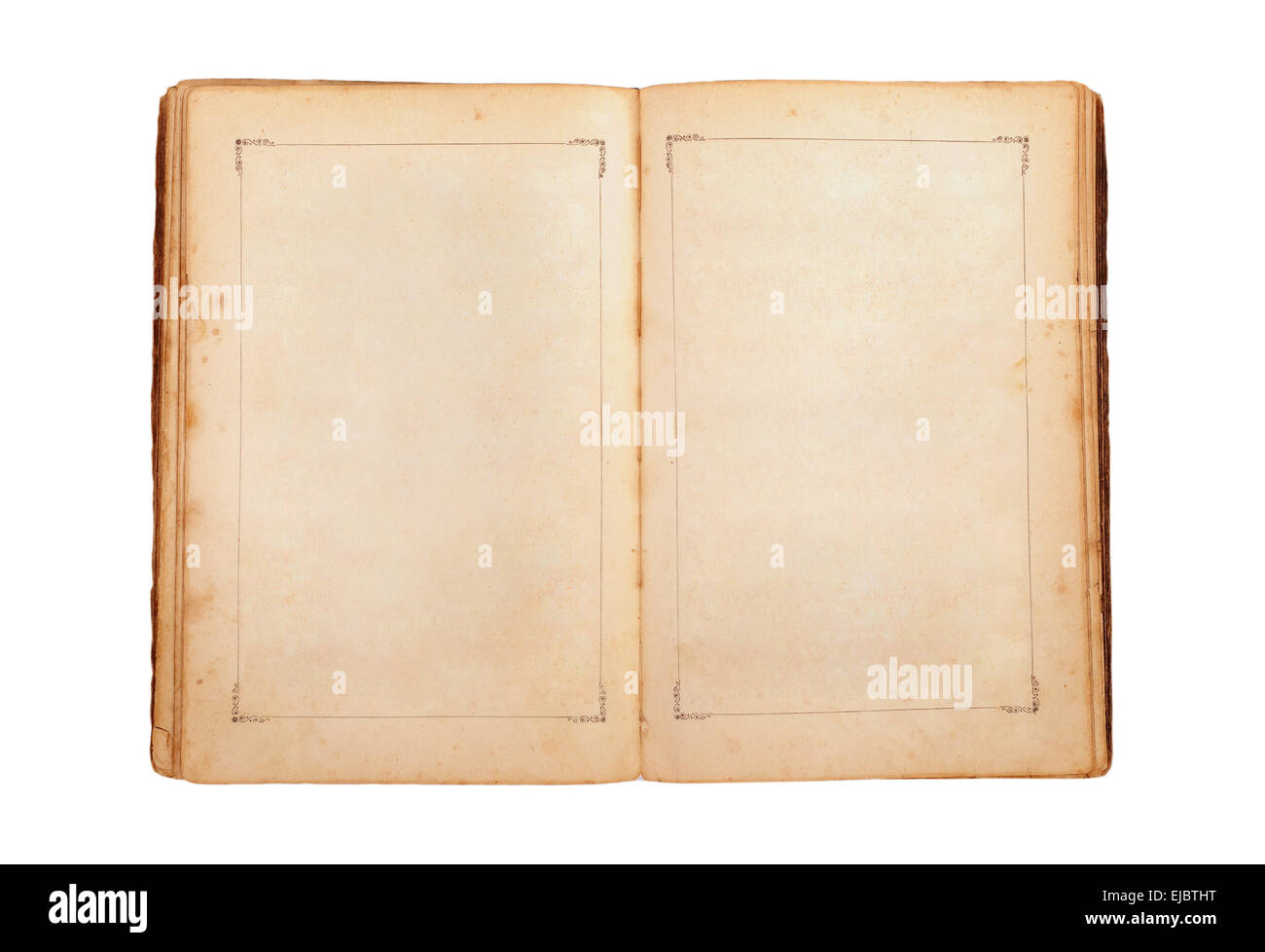 Open old book Stock Photo - Alamy