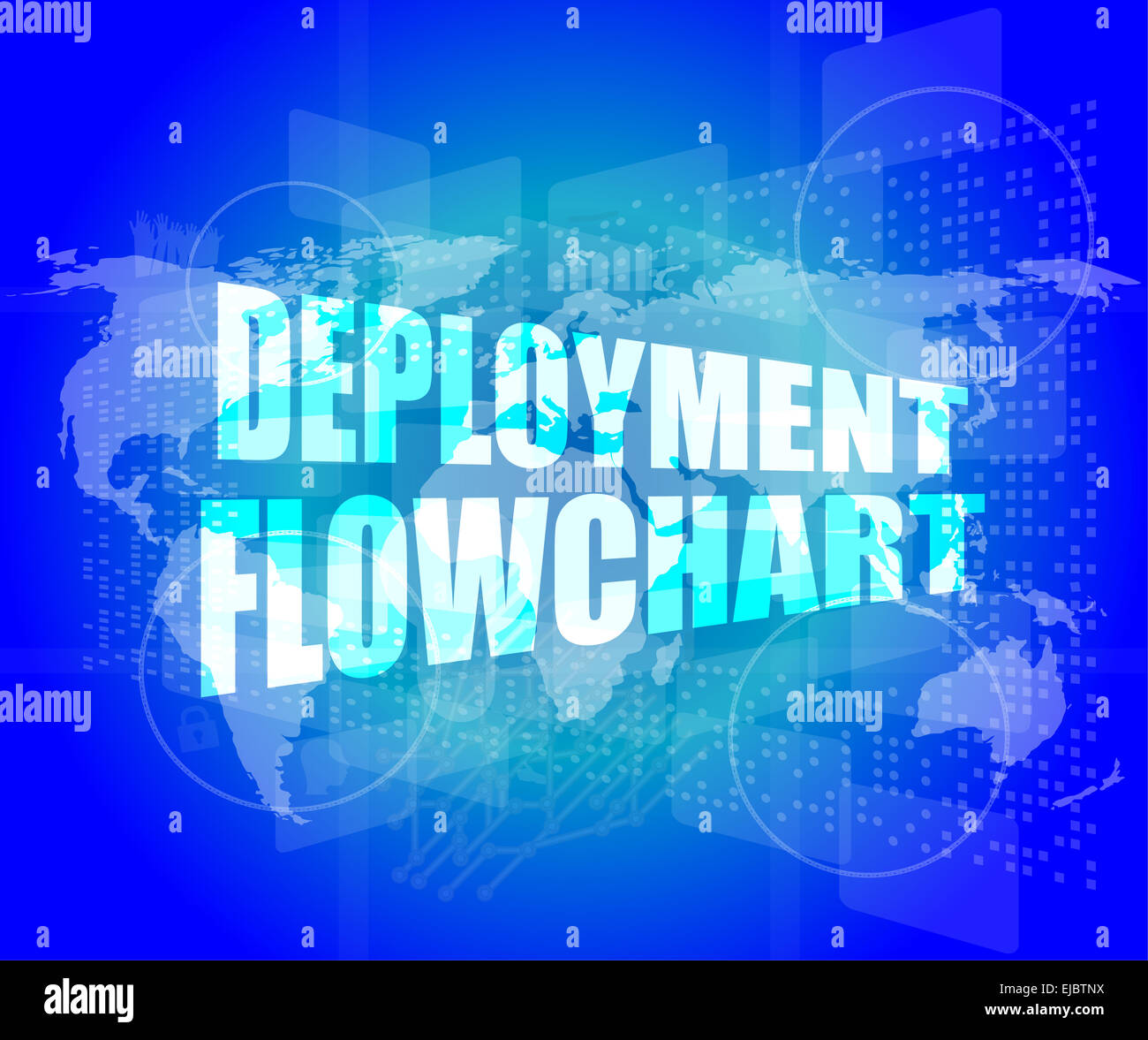 deployment flowchart on business digital touch screen Stock Photo - Alamy