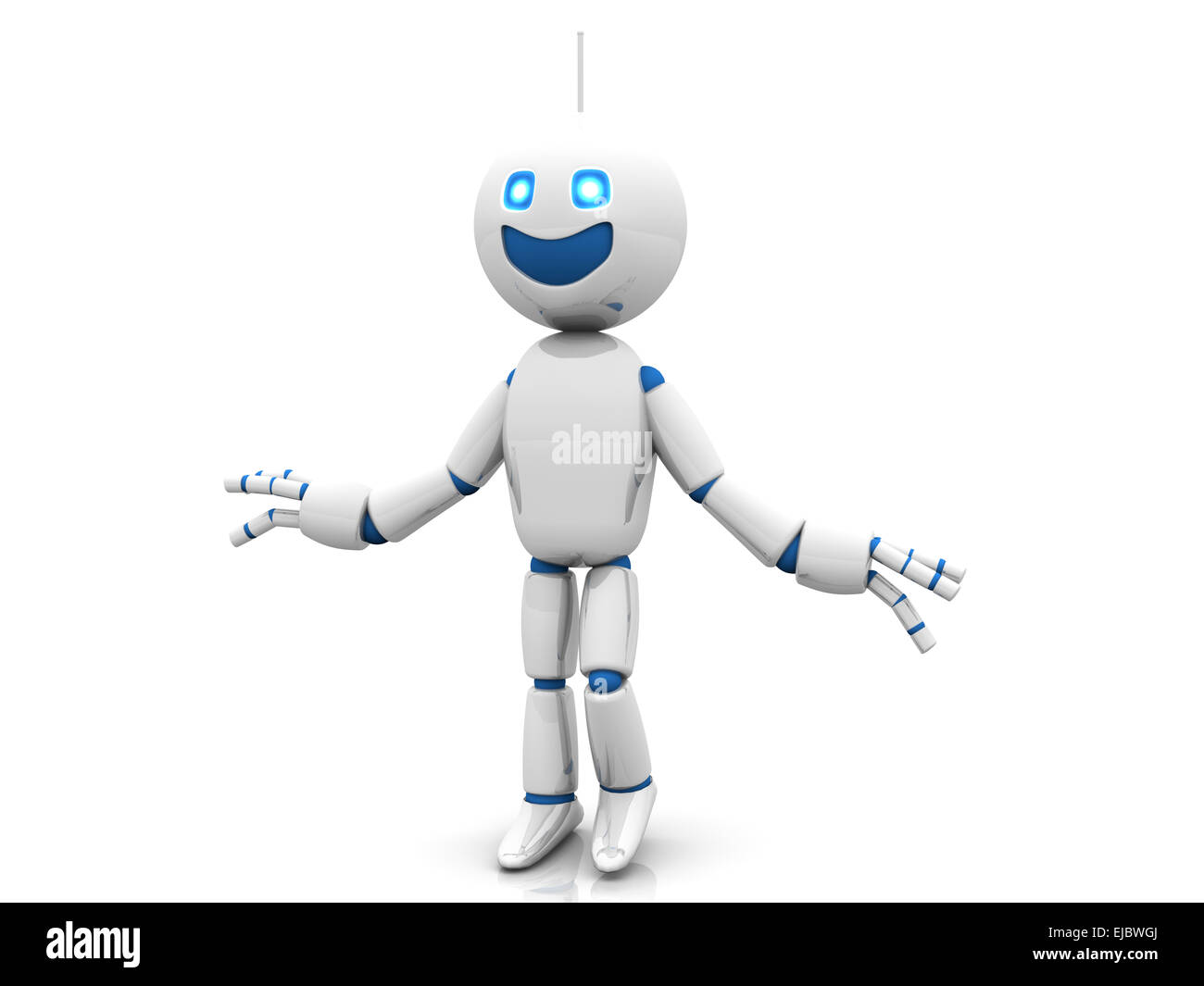 Happy Cartoon Robot Stock Photo - Alamy