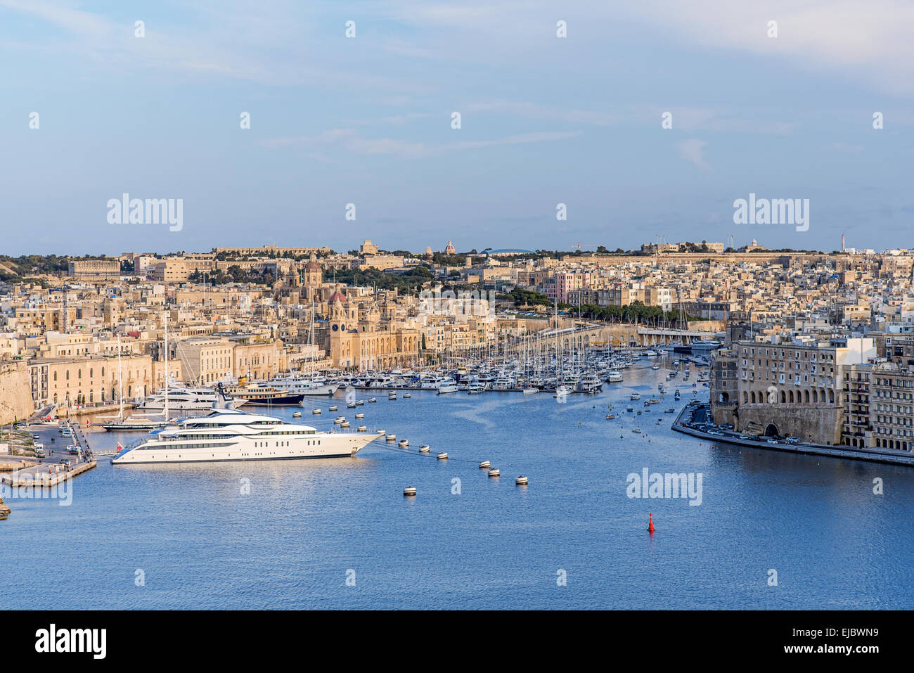 Valletta Skyline with marina Stock Photo - Alamy