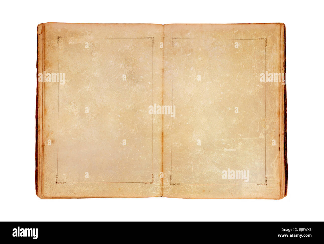 Open old book Stock Photo - Alamy