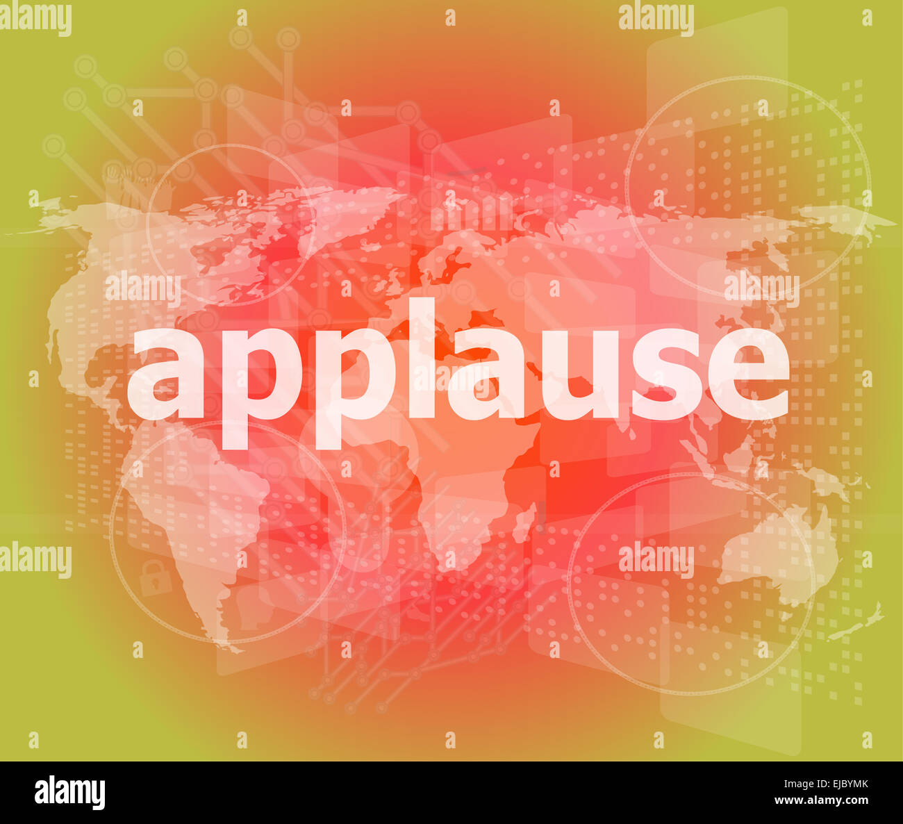 applause word poster concept. Financial support message design Stock ...