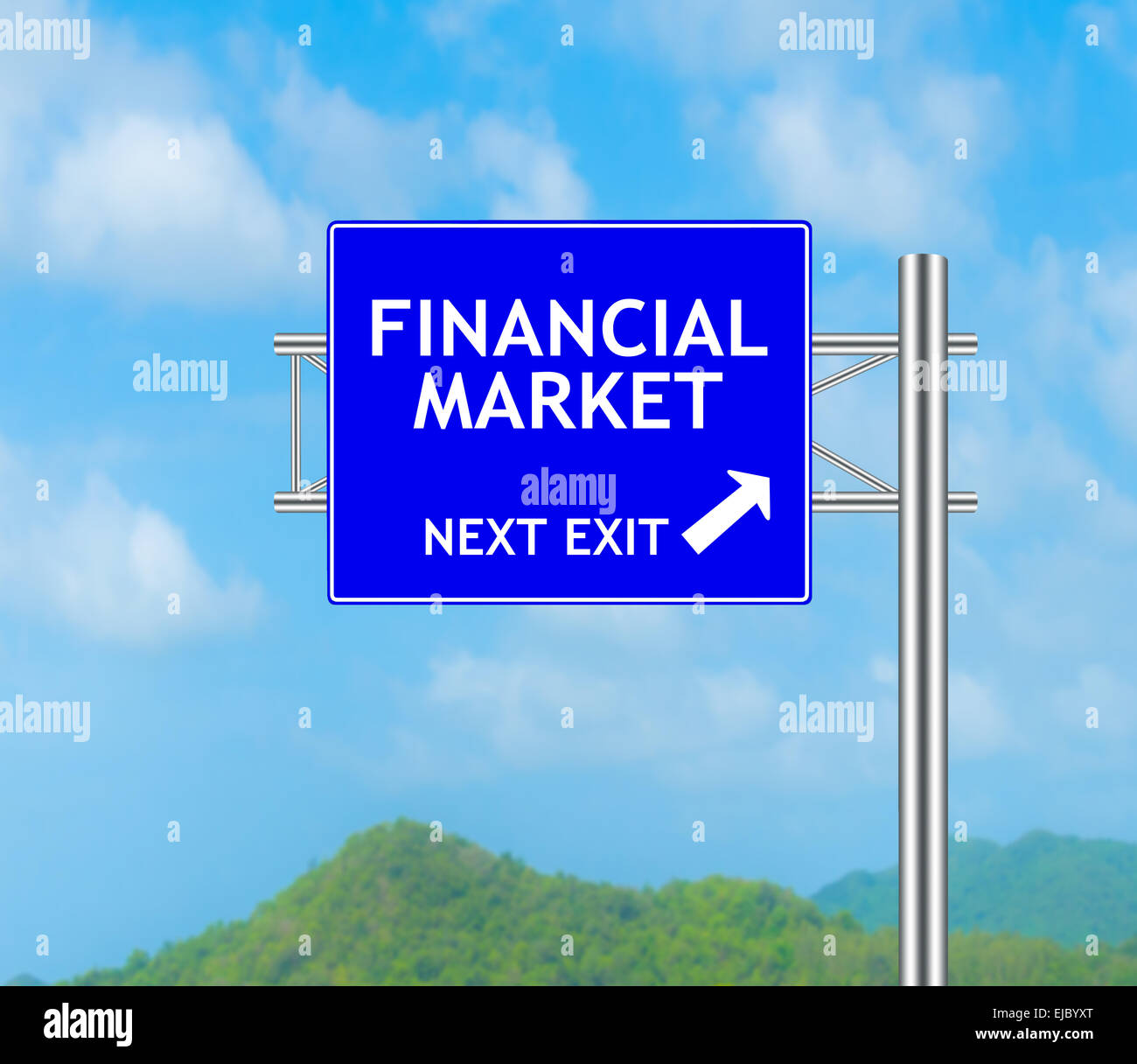 Road Sign concept to FINANCIAL MARKET Stock Photo - Alamy