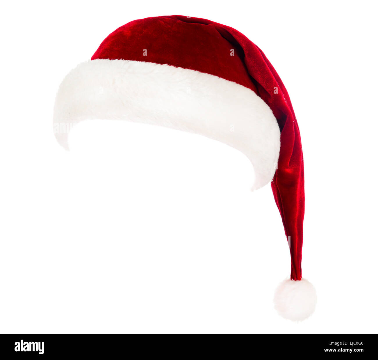 Red santa hat isolated on white background xmas accessory hi-res stock ...