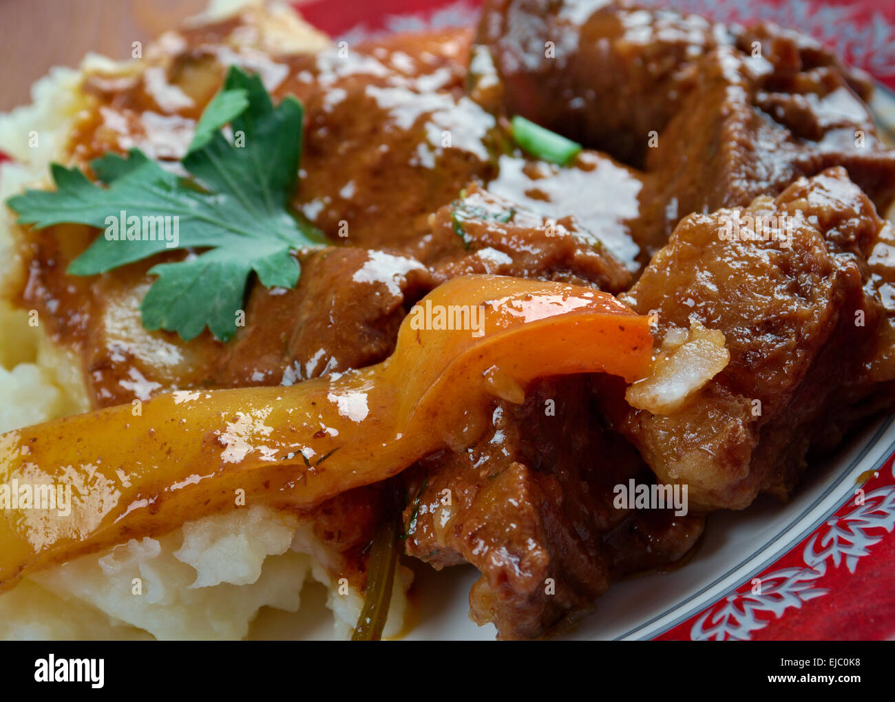 Porkolt traditional hungarian food hi-res stock photography and images ...