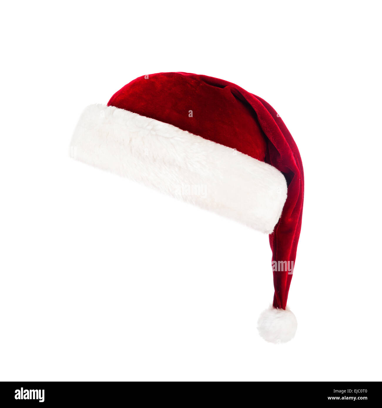 Red santa hat isolated on white background xmas accessory hi-res stock ...