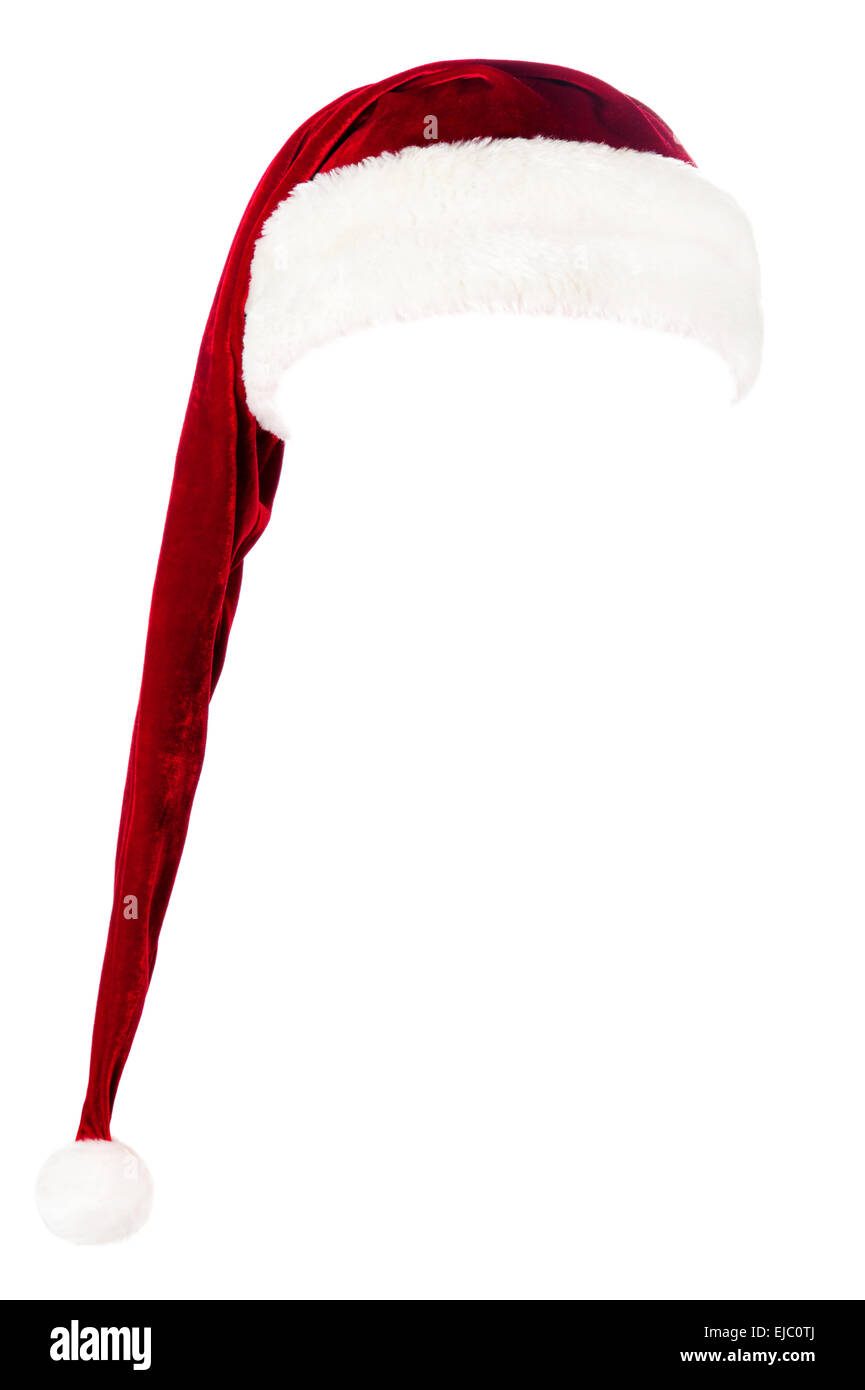 Santa Claus hat isolated on white background Stock Photo - Alamy