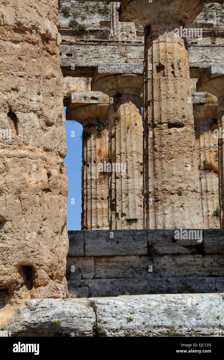 Temple of Hera (Temple of Neptune Stock Photo - Alamy