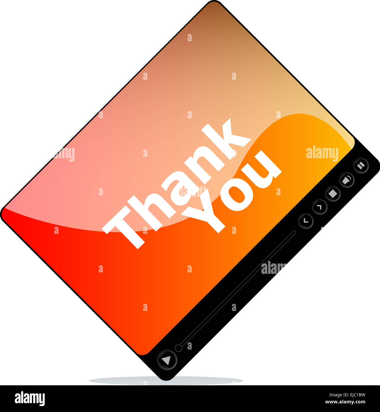 thank you on media player interface Stock Photo - Alamy