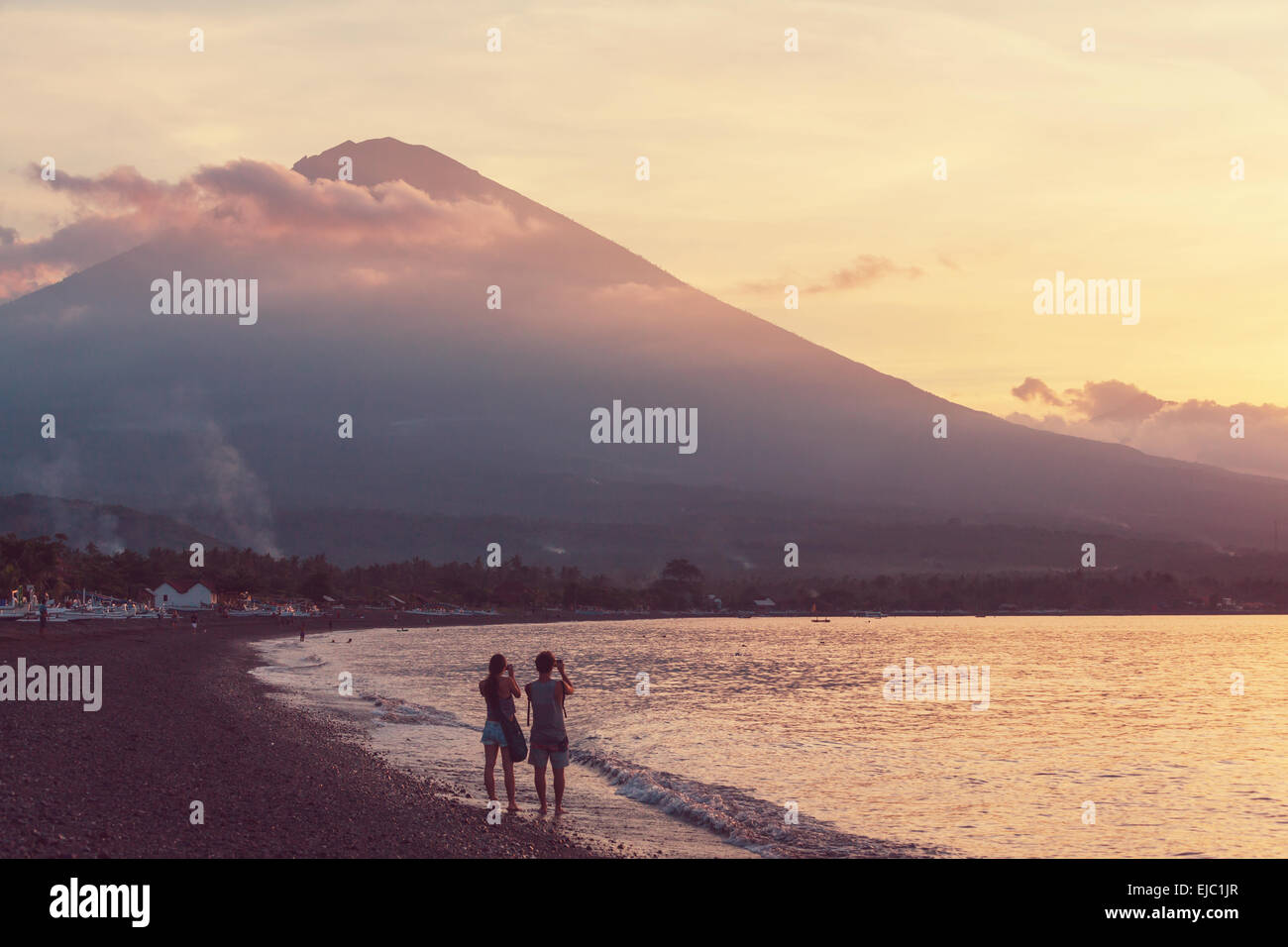 Amed beach sunset hi-res stock photography and images - Alamy