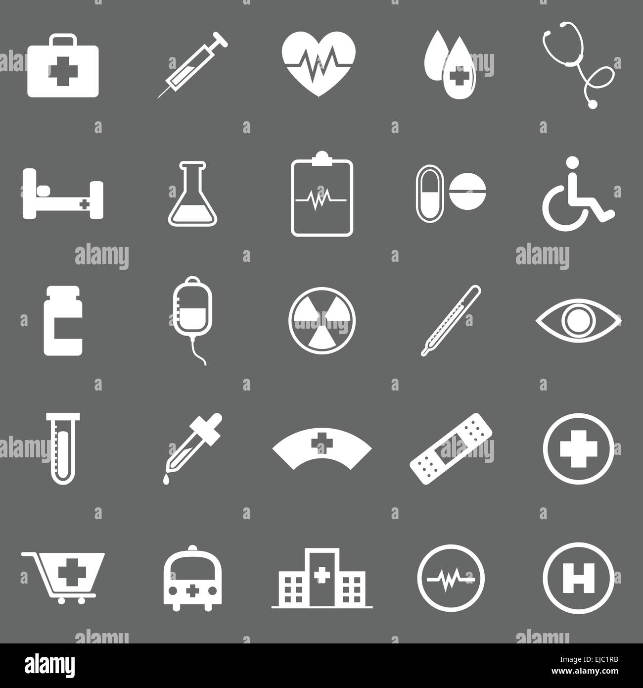 Set icons on medical hi-res stock photography and images - Alamy
