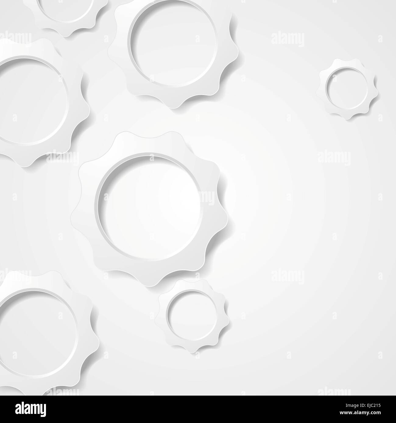 Grey paper gears hi-tech background Stock Photo - Alamy