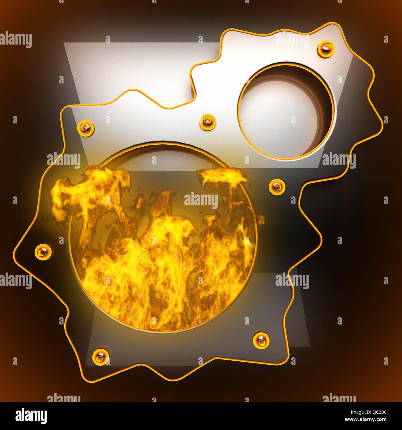 hot black metal background with fire Stock Photo - Alamy