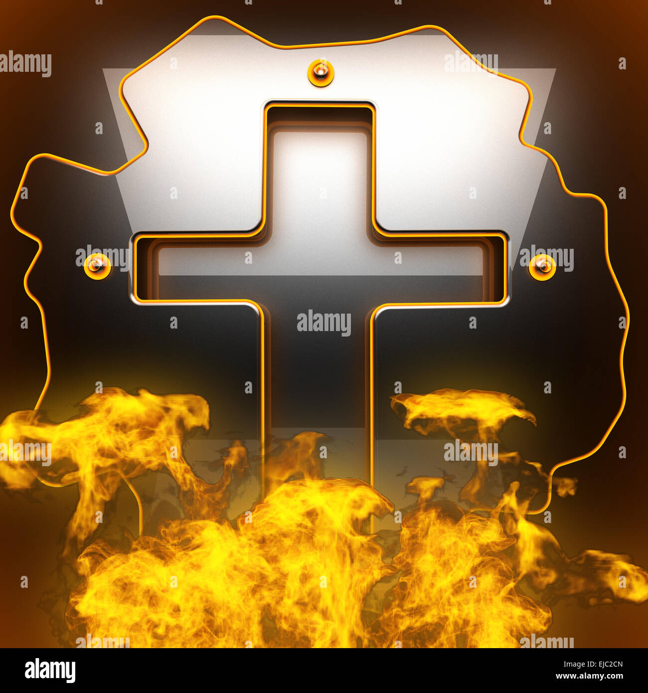 hot black metal background with fire Stock Photo - Alamy
