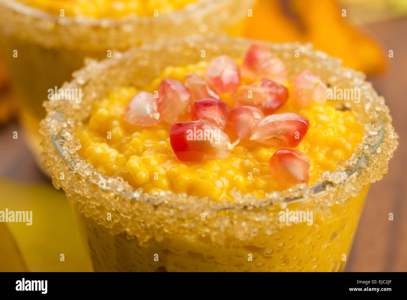 pumpkin pudding with tapioca pearls Stock Photo - Alamy