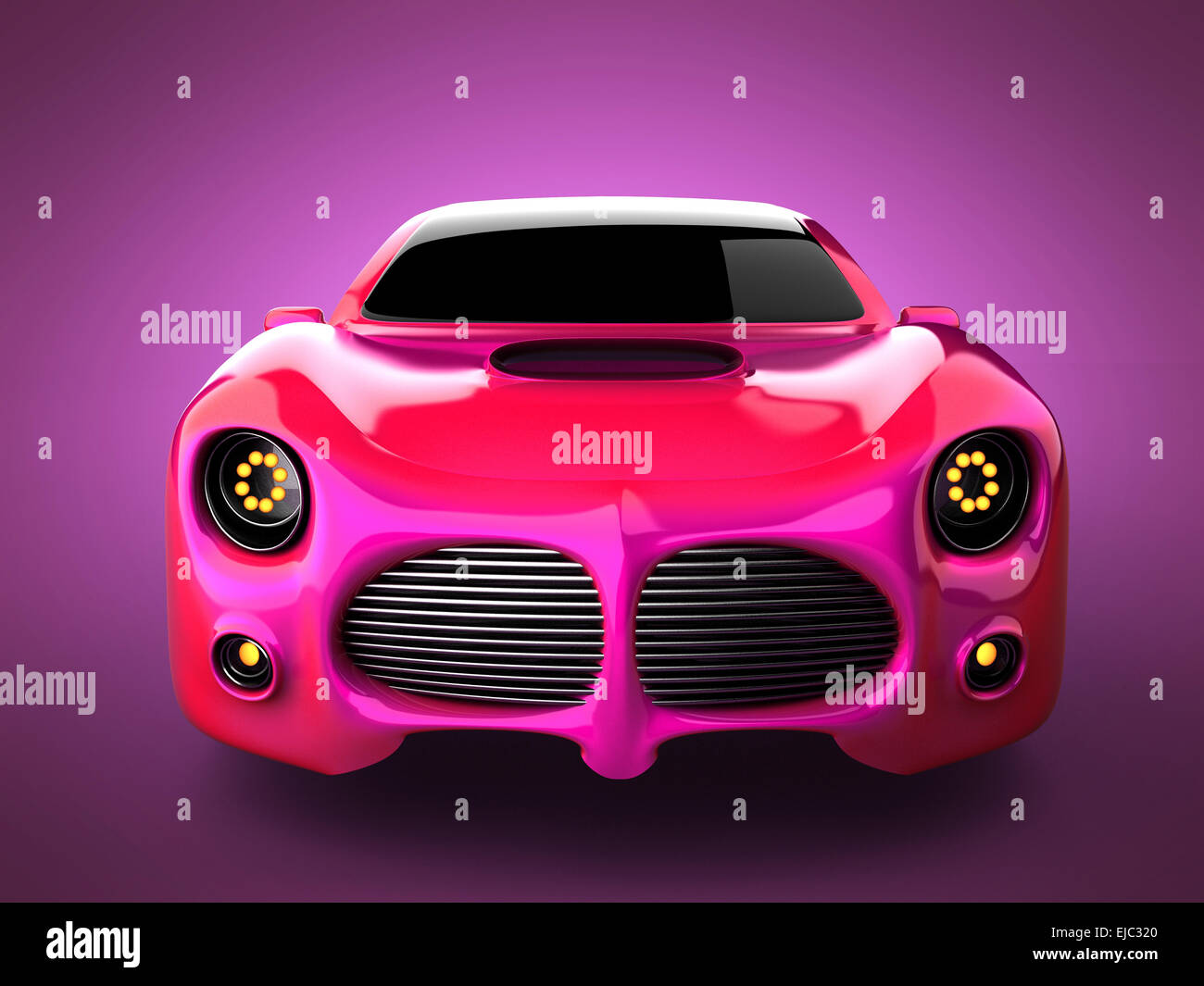 red luxury brandless sport car on pink background Stock Photo - Alamy
