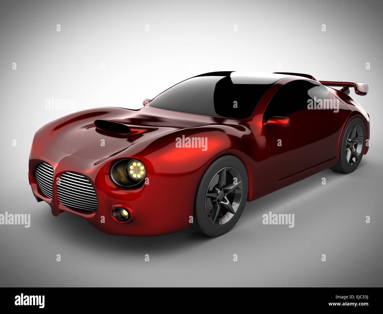 red luxury brandless sport car on white background Stock Photo - Alamy