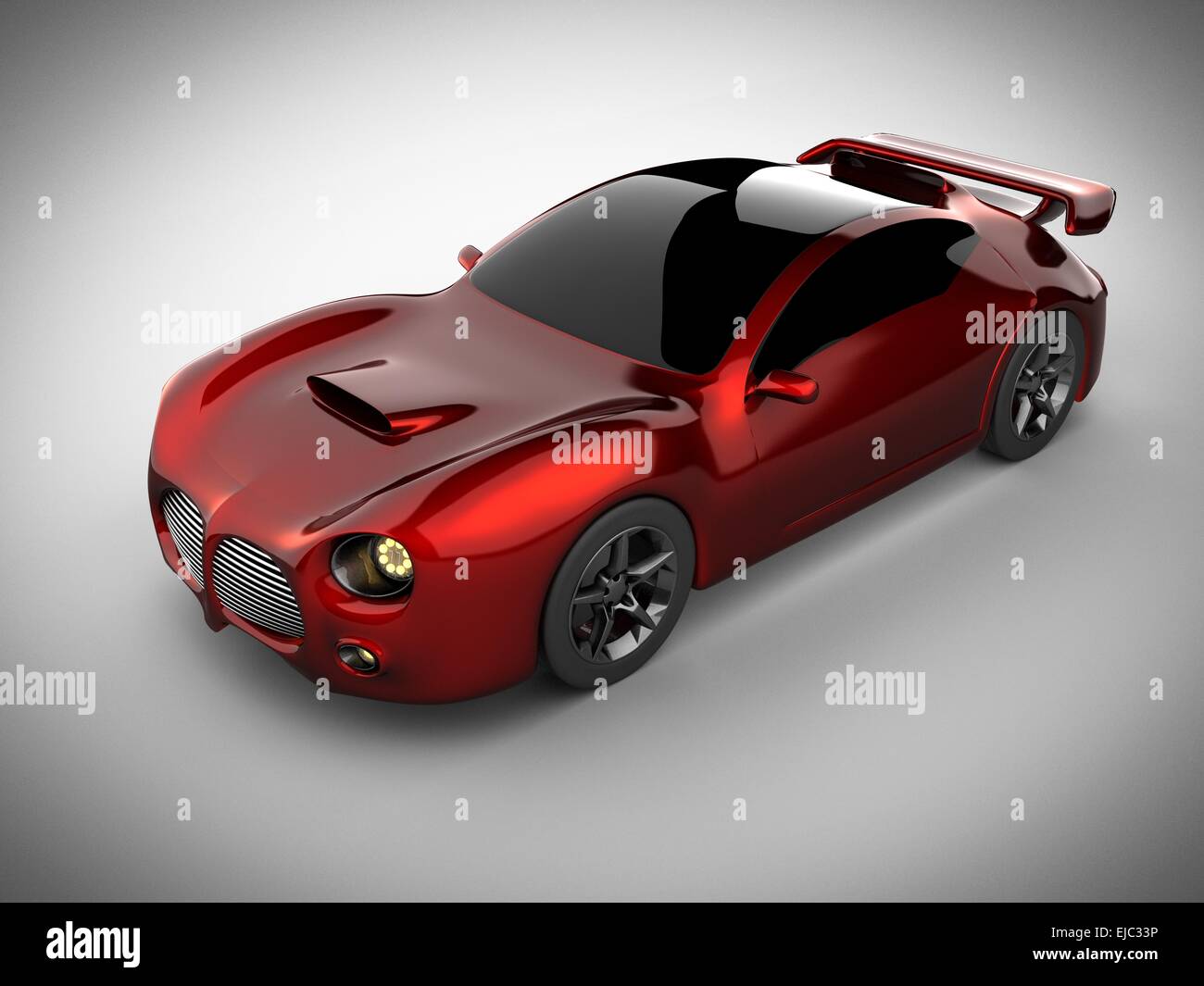 red luxury brandless sport car on white background Stock Photo - Alamy