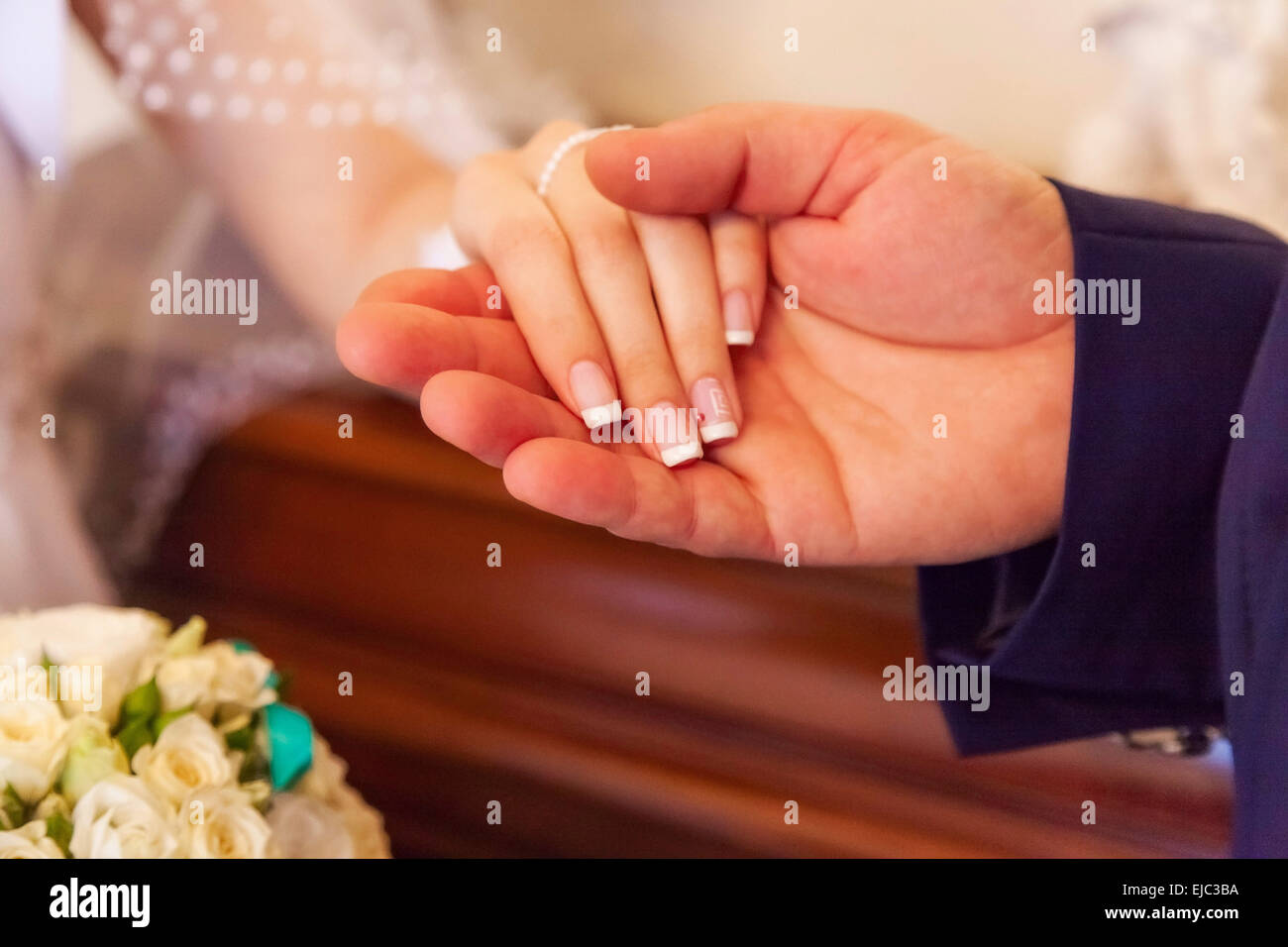 hand in hand. just married Stock Photo - Alamy