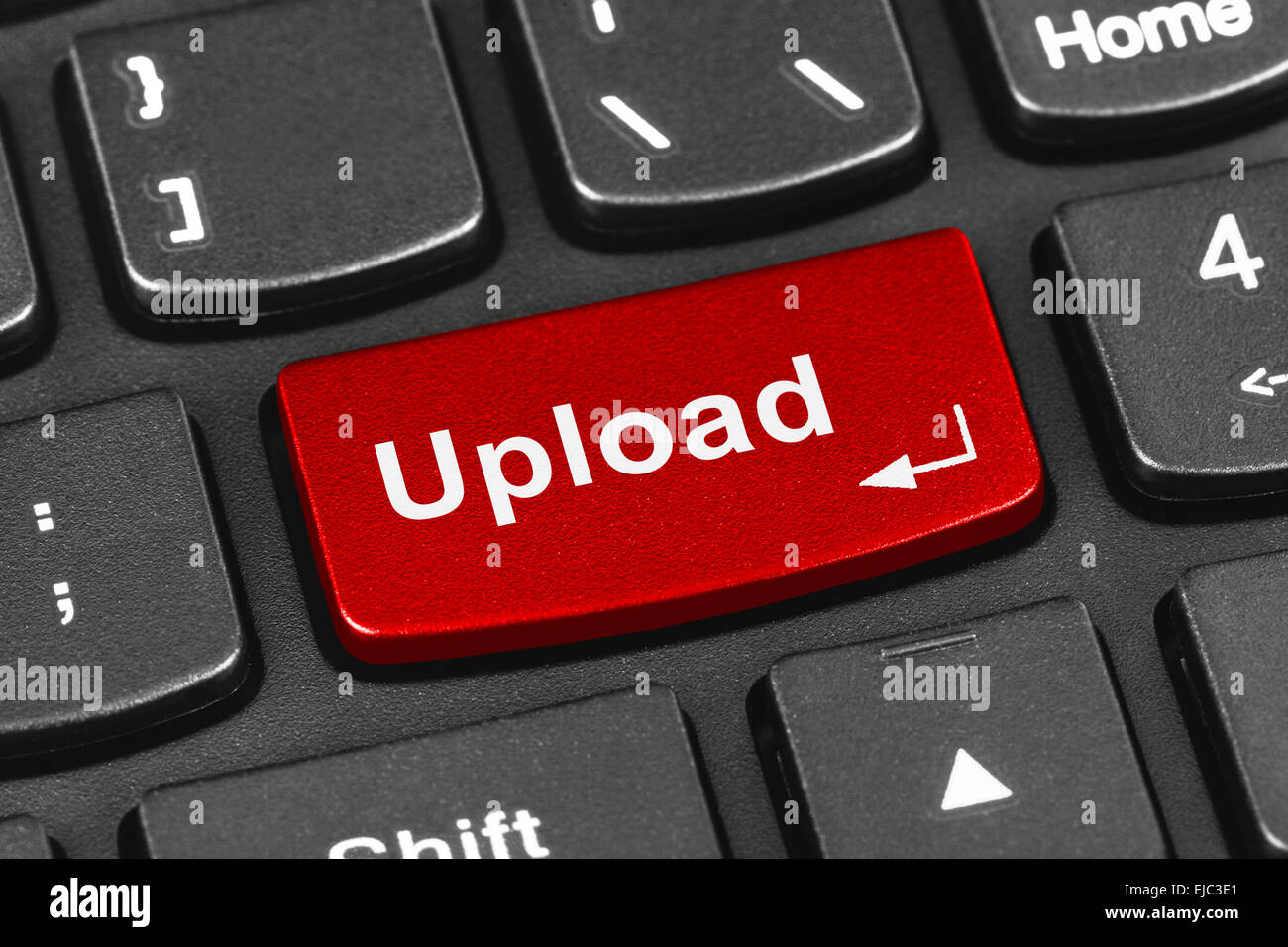 Computer notebook keyboard with Upload key Stock Photo - Alamy