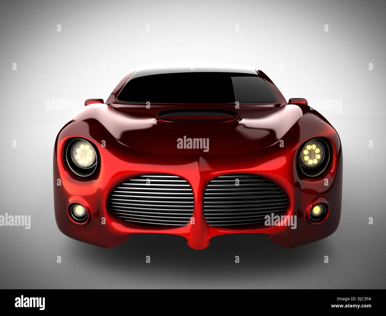 red luxury brandless sport car on white background Stock Photo - Alamy