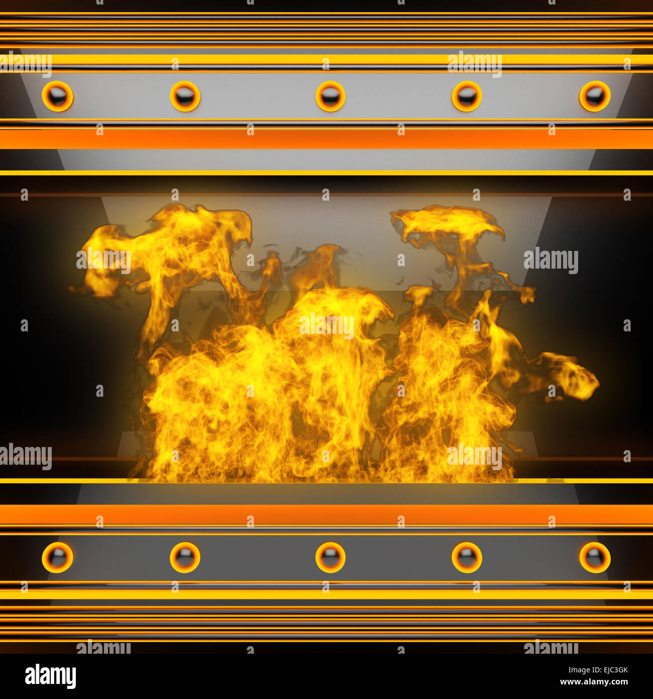 hot black metal background with fire Stock Photo - Alamy