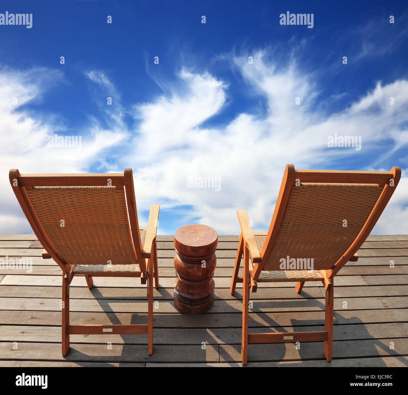 Two wooden chairs Stock Photo - Alamy