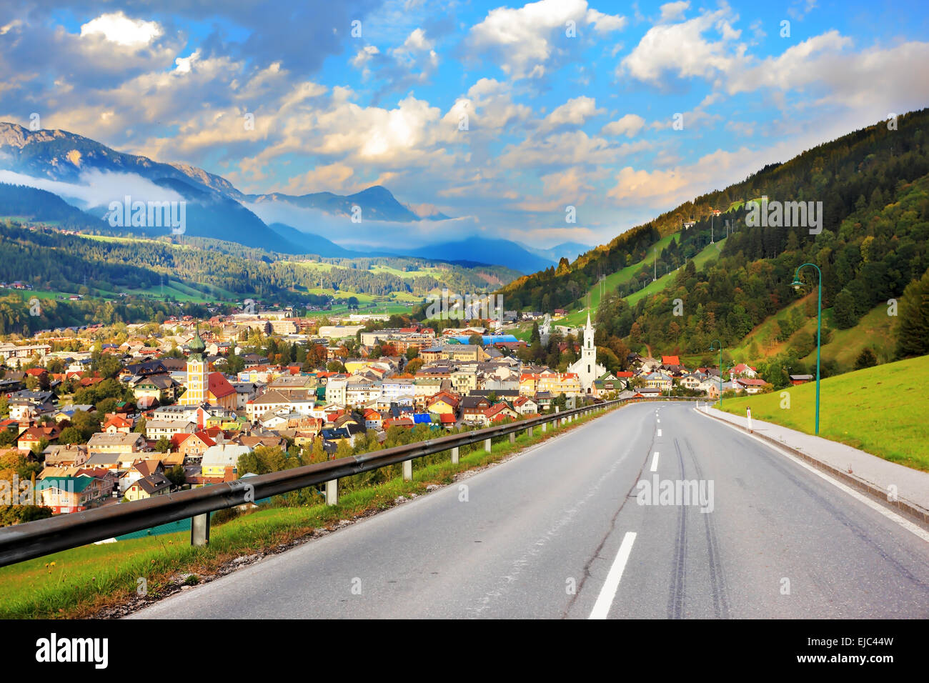 Mountain road in alps austria hi-res stock photography and images - Alamy