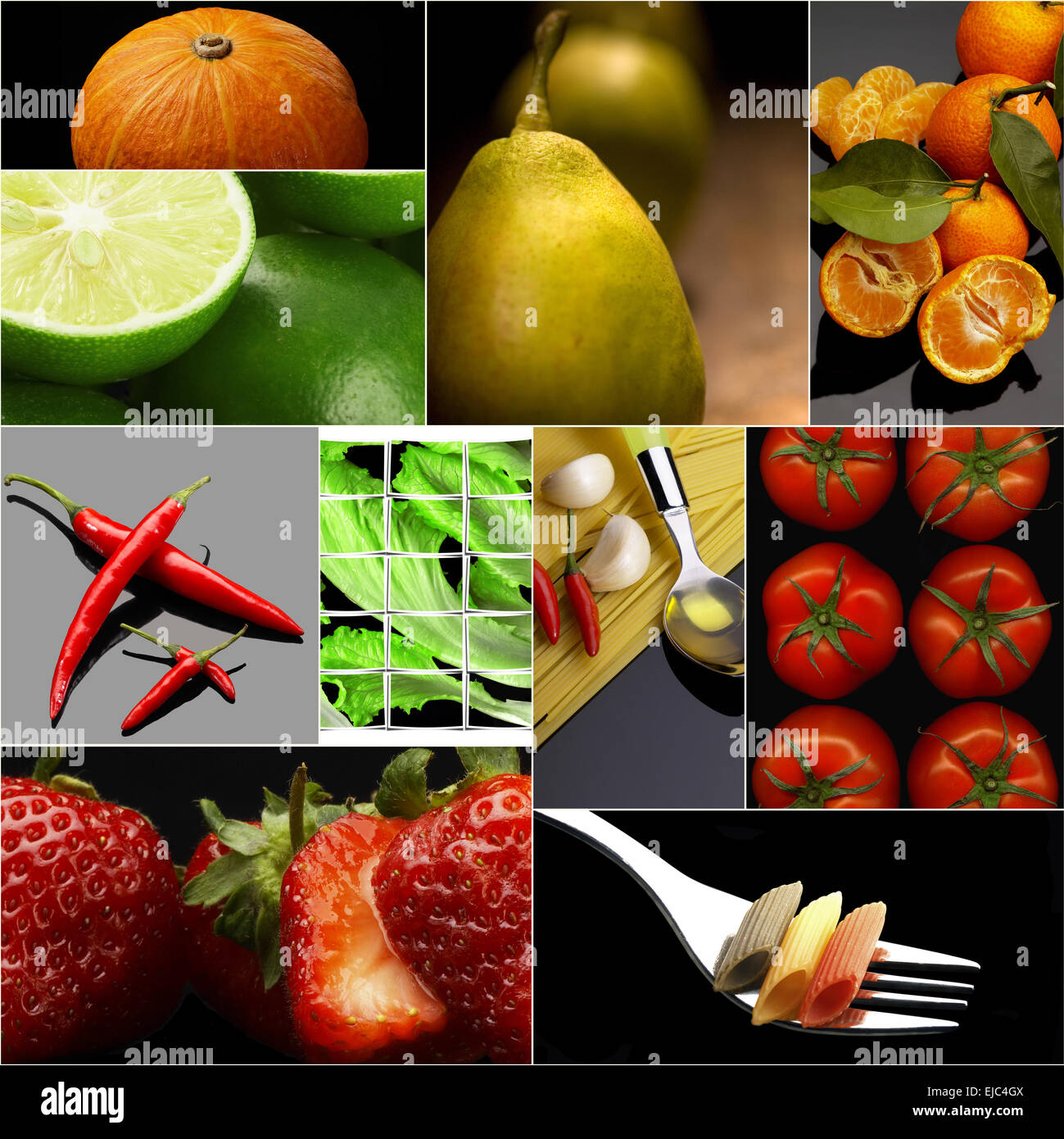 Mediterranean food collage hi-res stock photography and images - Alamy