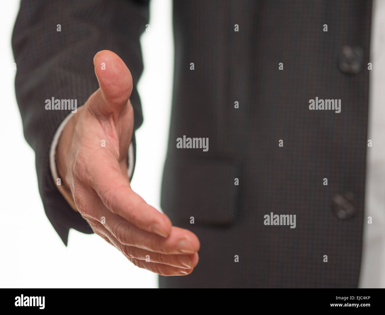 Outstretched hand to welcome Stock Photo - Alamy