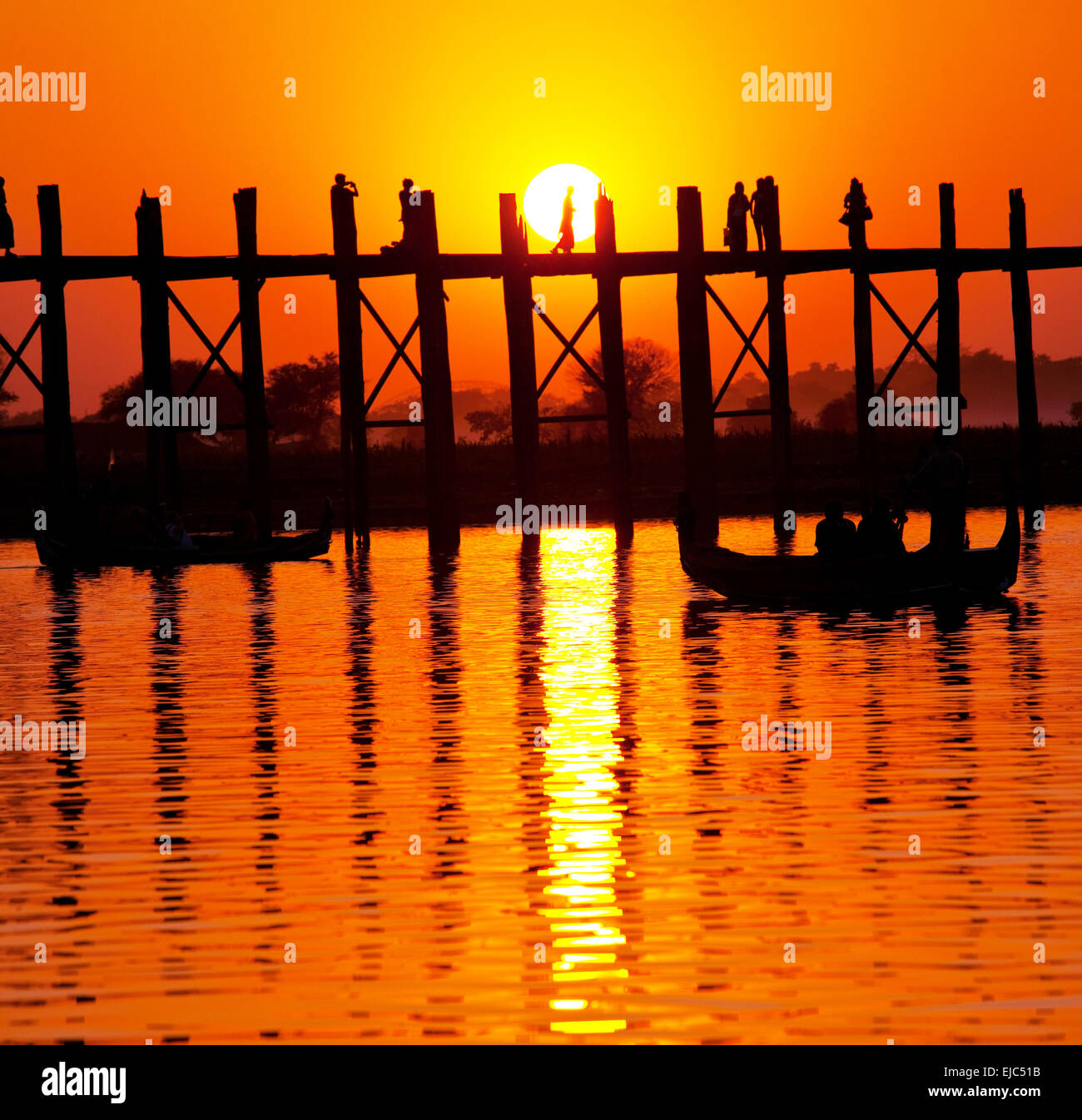 Bridge in Myanmar Stock Photo - Alamy