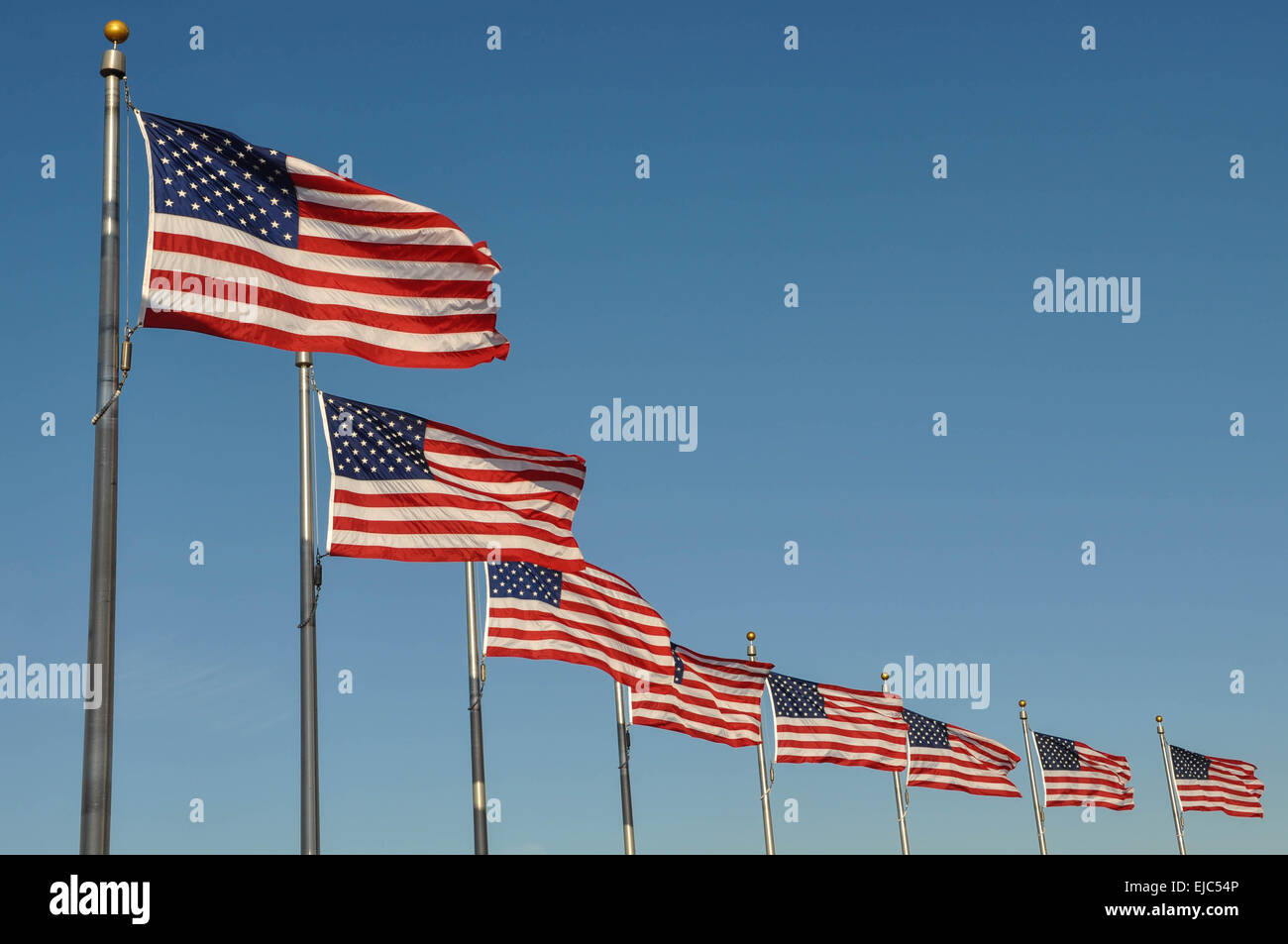 American Flag Waving in the Wind Stock Photo - Alamy