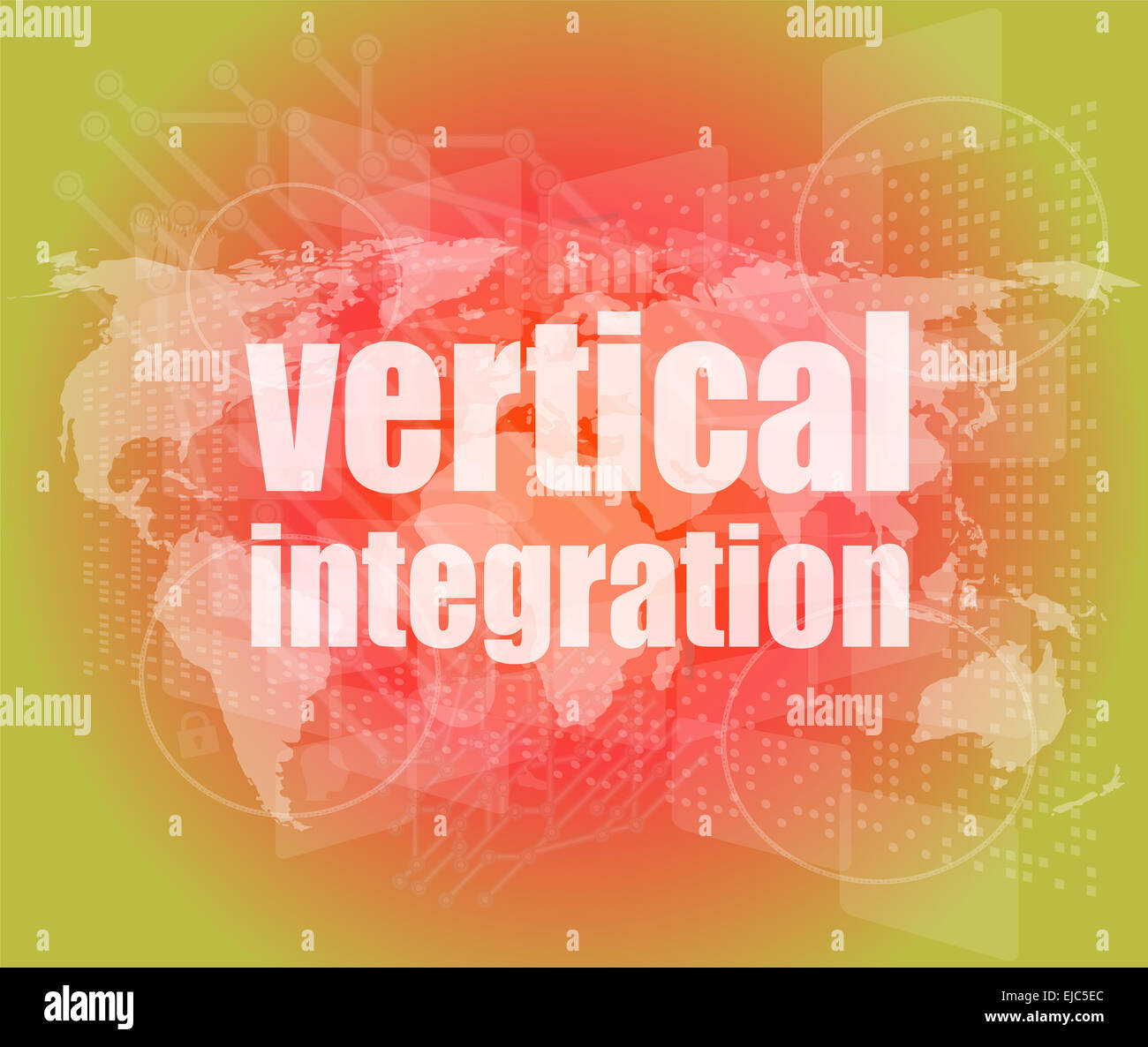 Business concept: words Vertical Integration on digital screen Stock ...