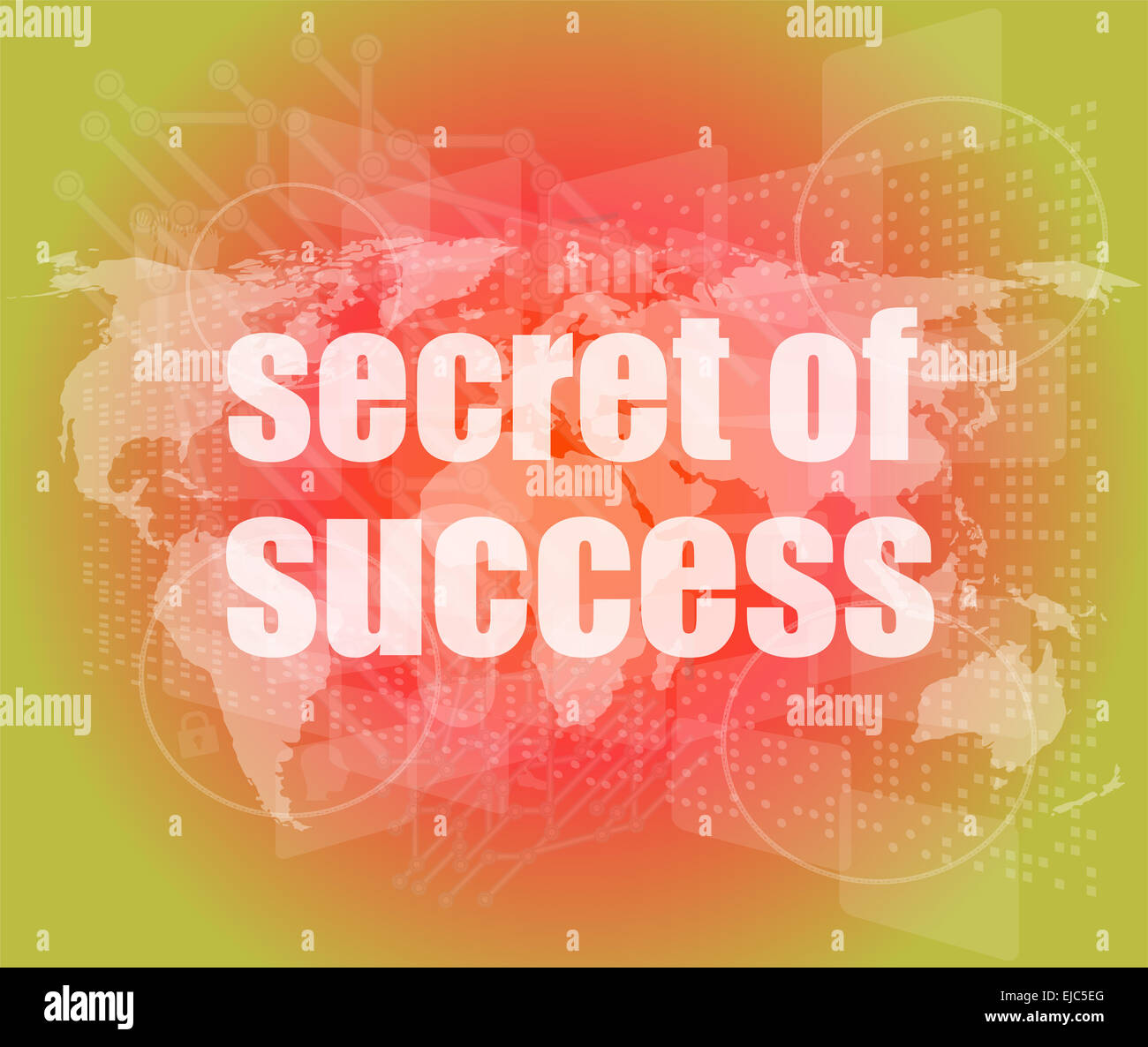 secret of success text on digital touch screen interface Stock Photo ...