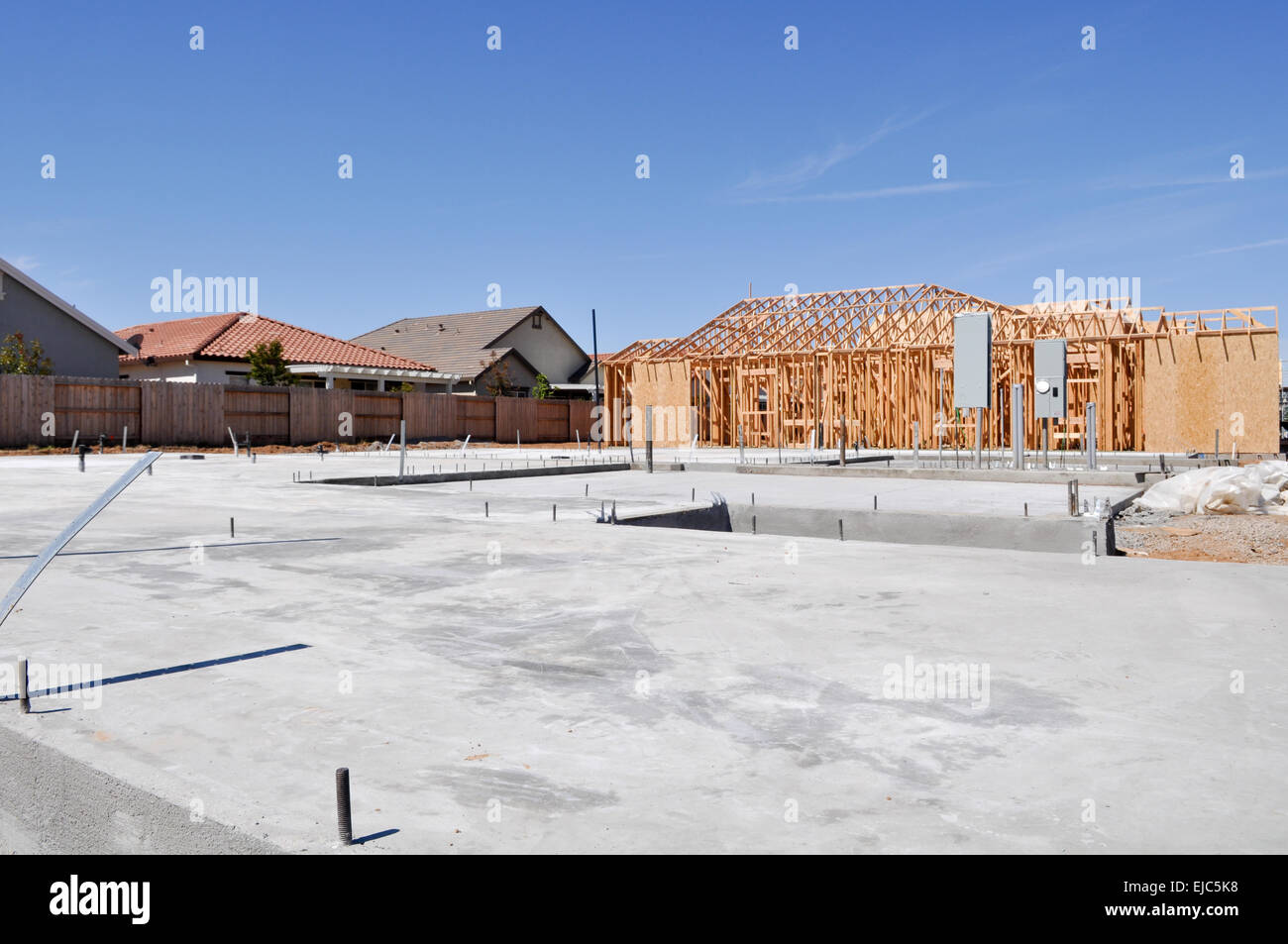 New Home Under Construction Stock Photo - Alamy