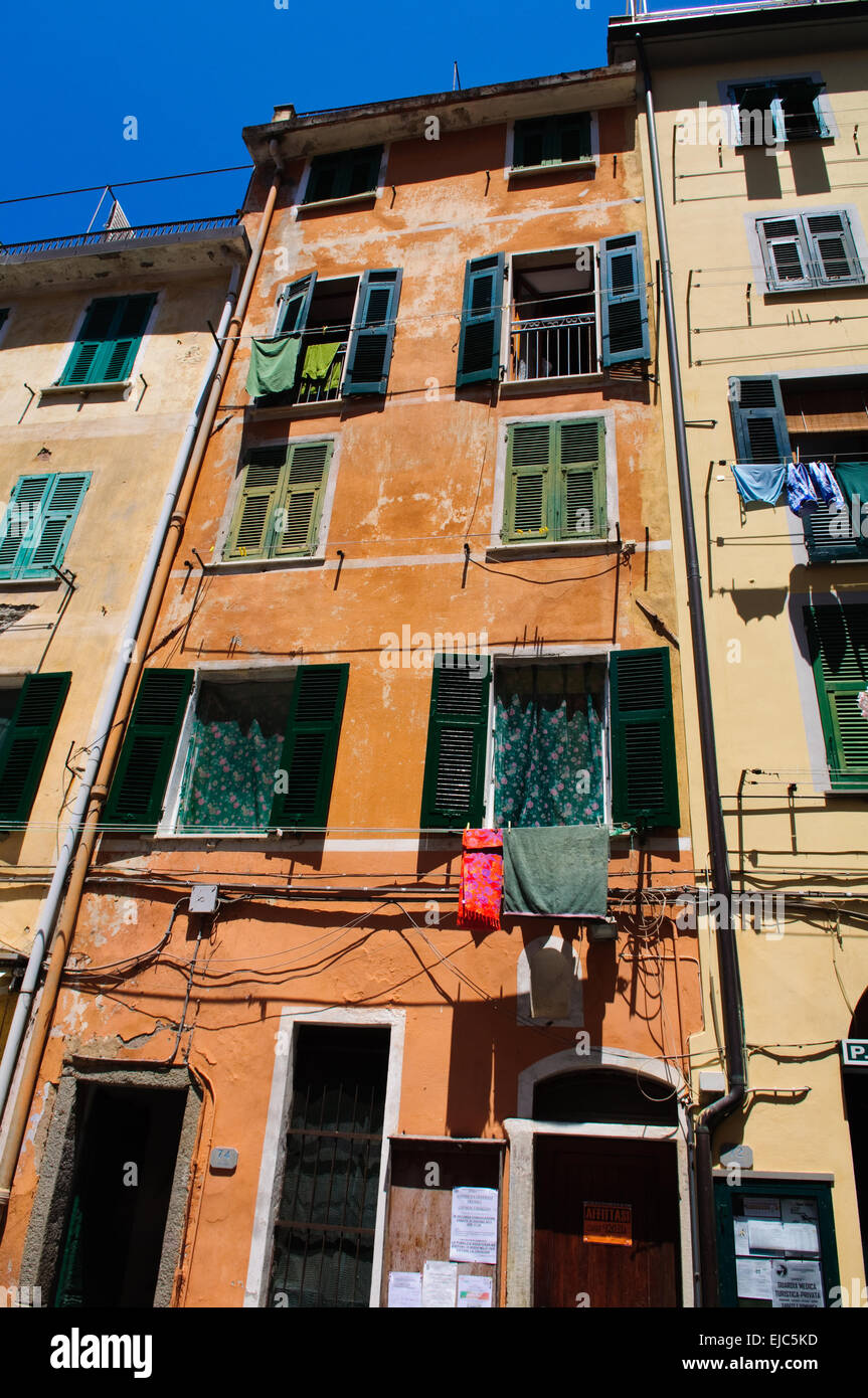 Colorful Building in Cinque Terre Italy Stock Photo - Alamy