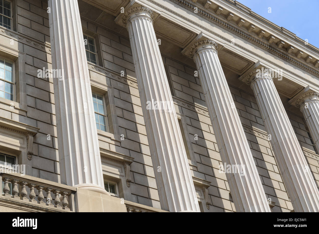 Pillars and Brick Wall Stock Photo - Alamy