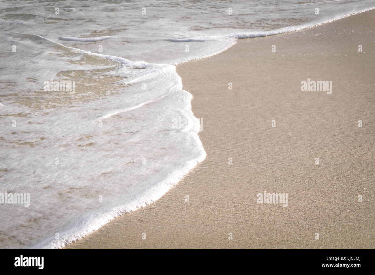 Sea wave over sand Stock Photo - Alamy