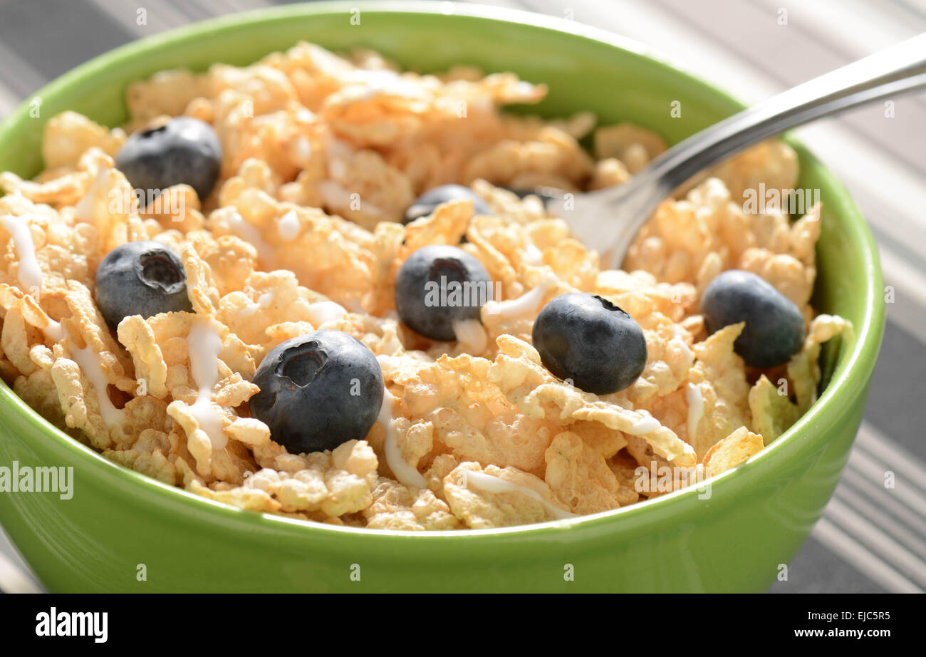 Cereal with Blueberries Stock Photo - Alamy