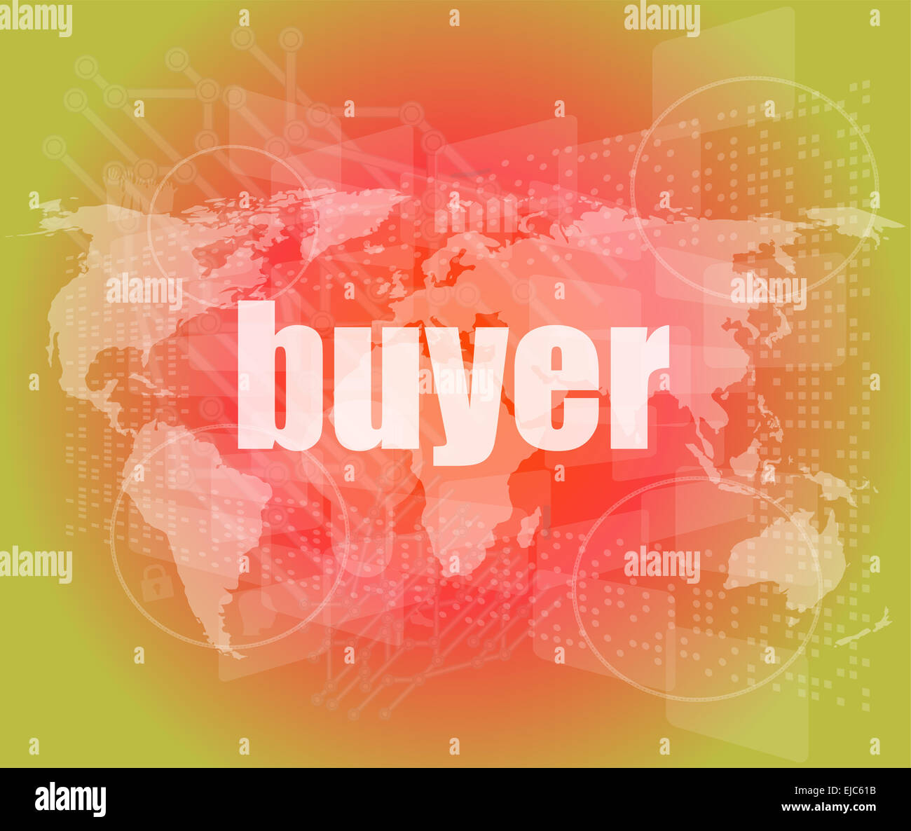 buyer word on digital touch screen, business concept Stock Photo - Alamy