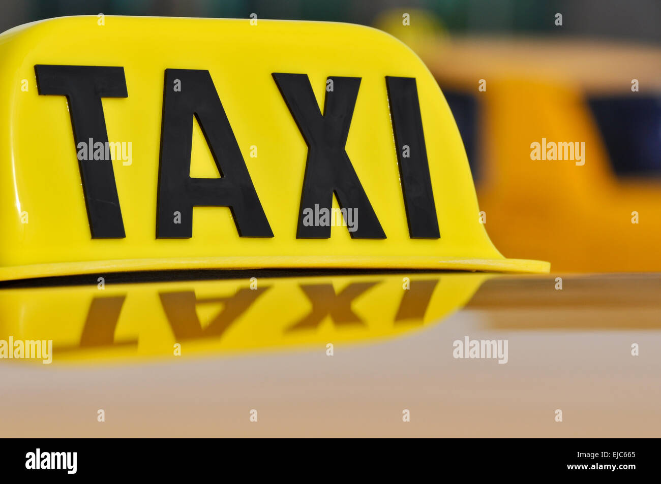 Taxi Cab Close Up Stock Photo - Alamy