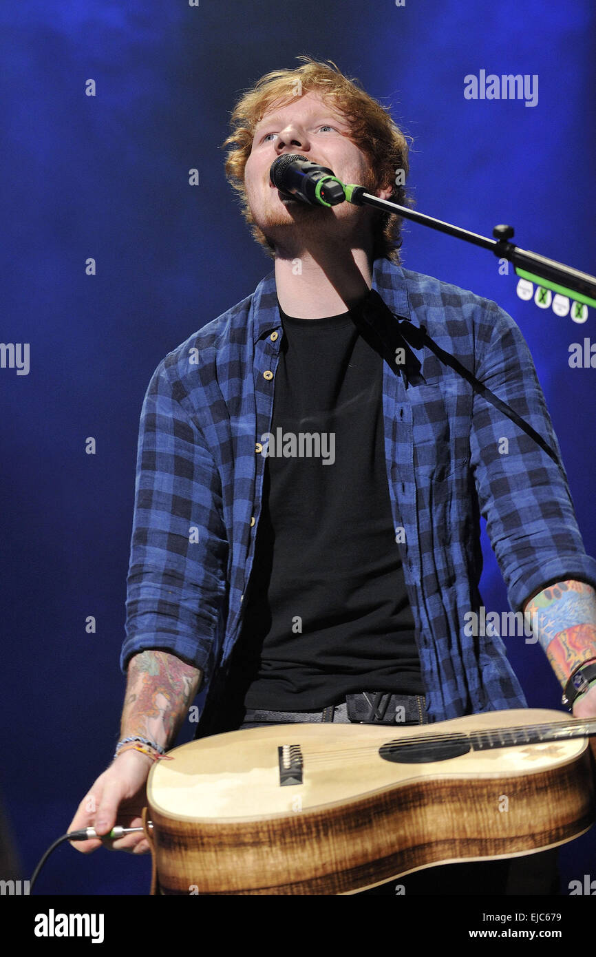 Ed Sheeran performs at the Air Canada Centre. Featuring: Ed Sheeran ...