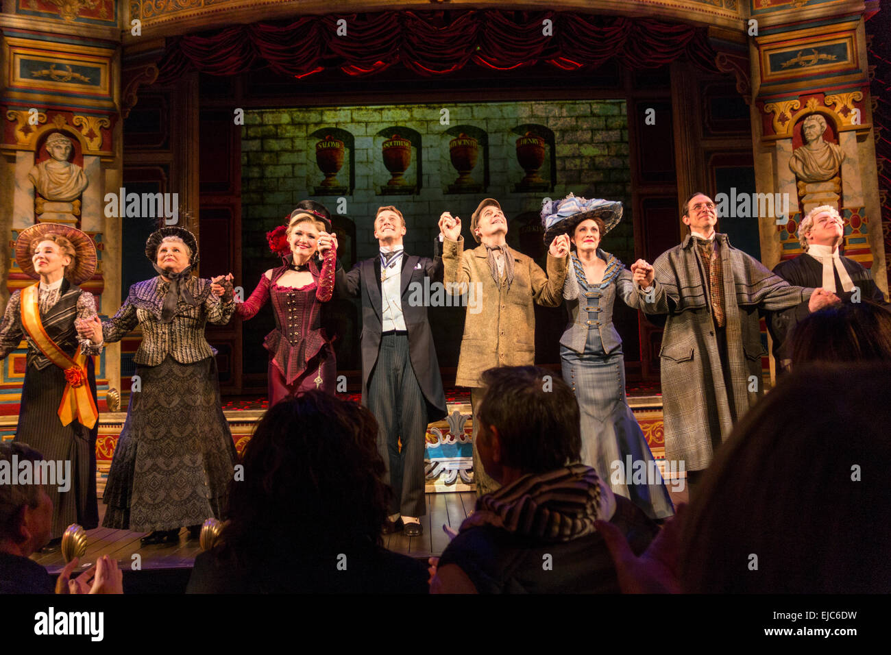 curtain call, cast of A Gentleman's Guide to Love & Murder, Walter Kerr ...