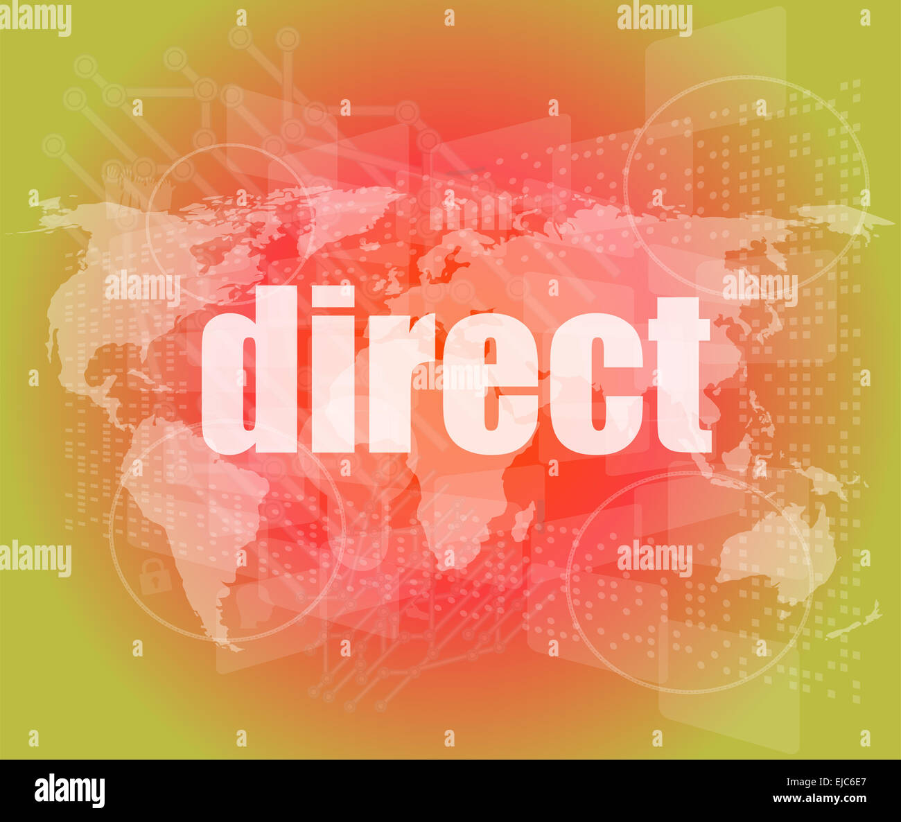 business concept: word direct on digital background Stock Photo - Alamy