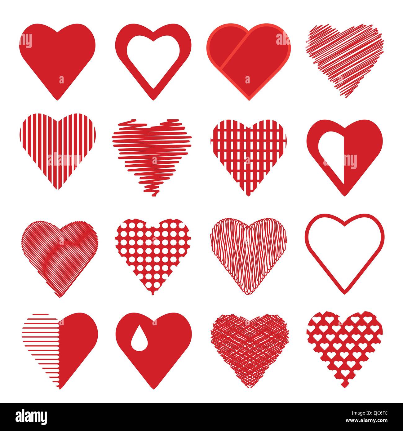 set of heart icons Stock Photo - Alamy