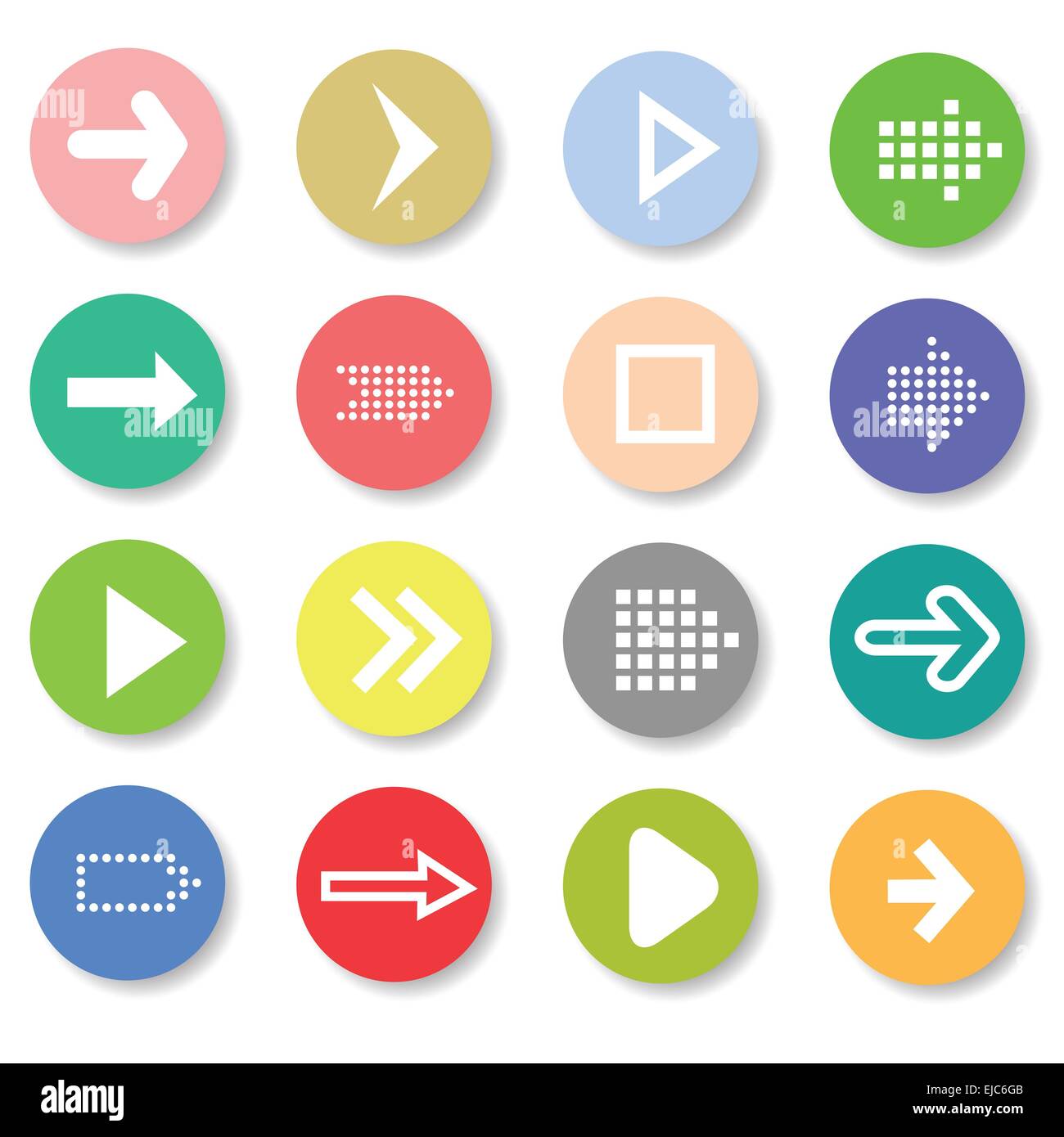 Arrows icons set cursor Cut Out Stock Images & Pictures - Alamy