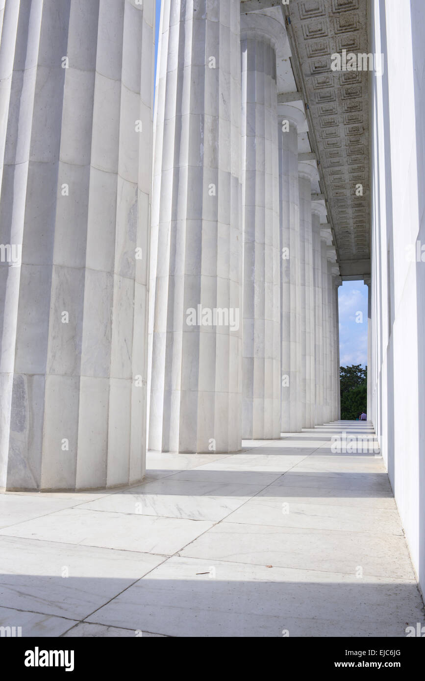 Lincoln Memorial Pillars Stock Photo - Alamy
