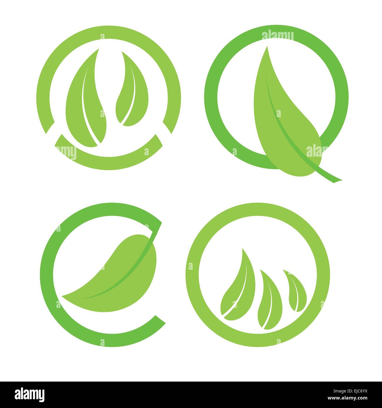 Leaf icons hi-res stock photography and images - Alamy